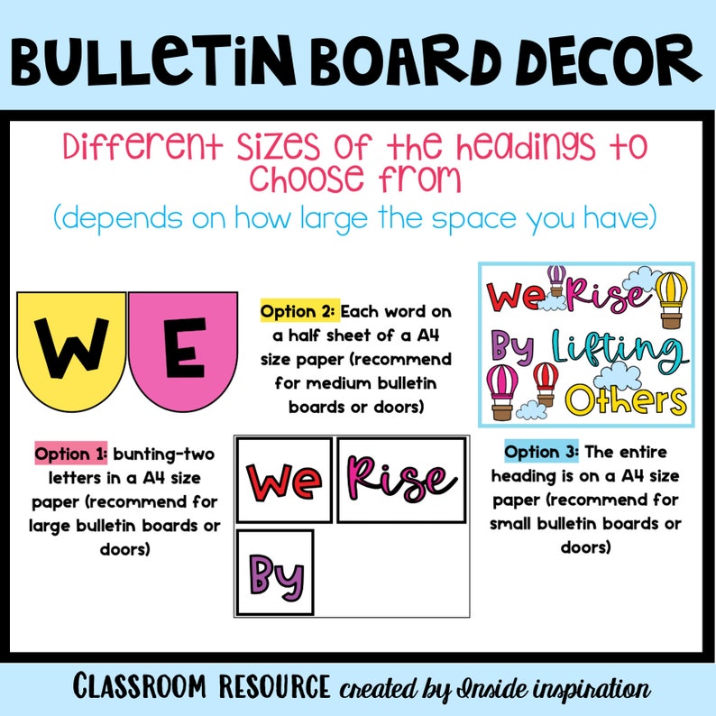 Back to School Hot Air Balloon Bulletin Board Idea and Door Decor - Etsy