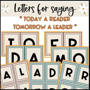 Retro Boho Daisy Classroom Library Posters With Book Character ...