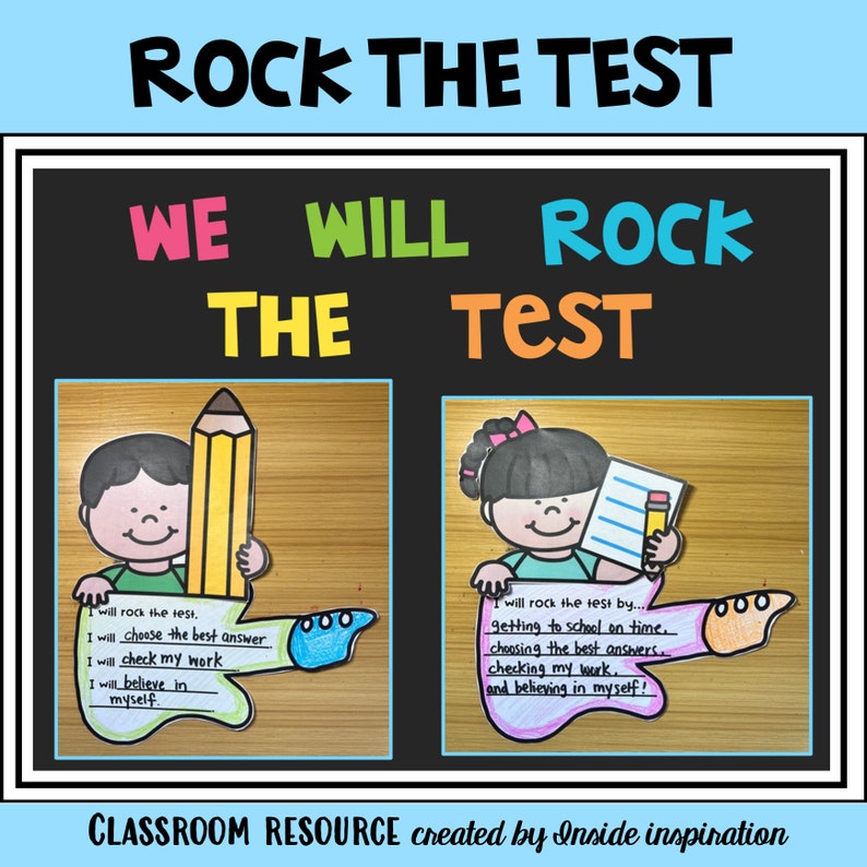 We Will Rock the Test Bulletin Board Idea Test Motivation - Etsy
