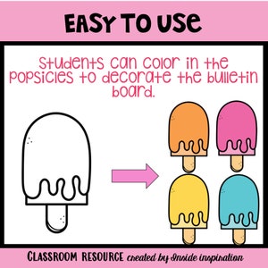 End of Year Bulletin Board This Year Was Sweet Writing Craft- Popsicles ...