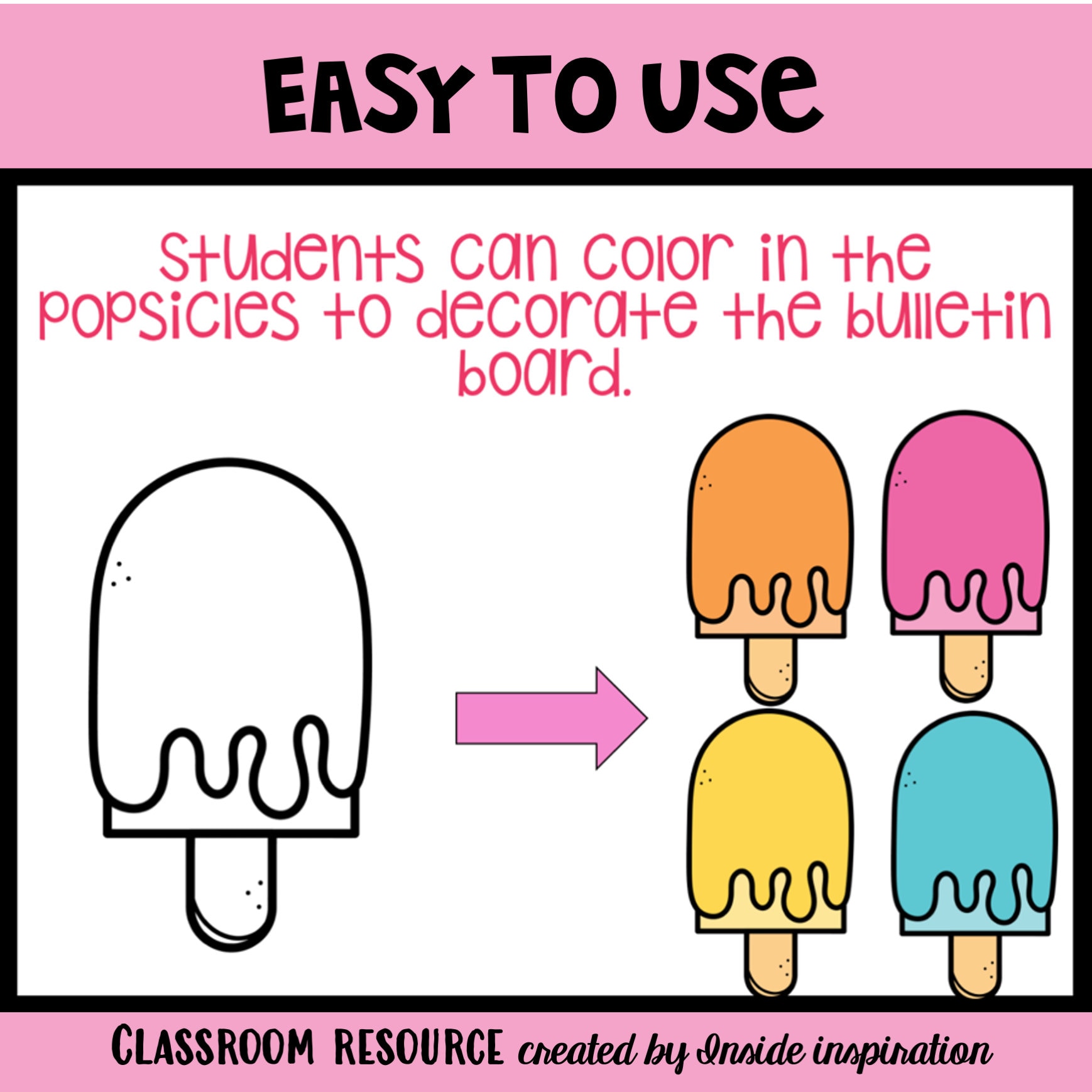 End of Year Bulletin Board This Year Was Sweet Writing Craft Popsicles ...