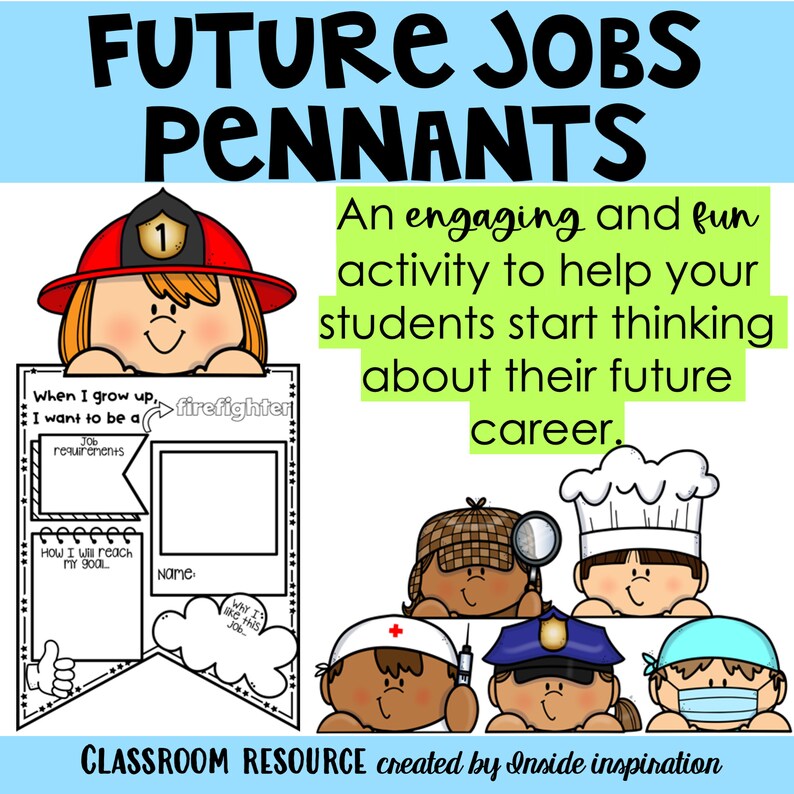 Back to School Future Jobs Pennants When I Grow Up, I Want to Be___ - Etsy