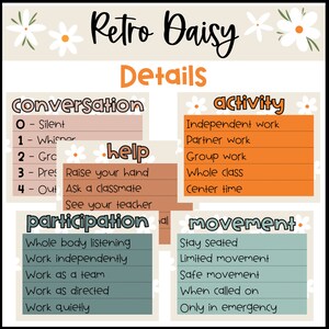 Retro Boho Daisy Themed CHAMPS Posters Classroom Decor⎮editable - Etsy