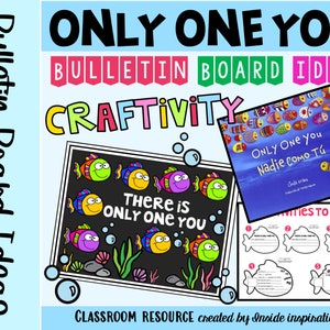 Back to School Craftivity Bulletin Board Display--only One You Book ...