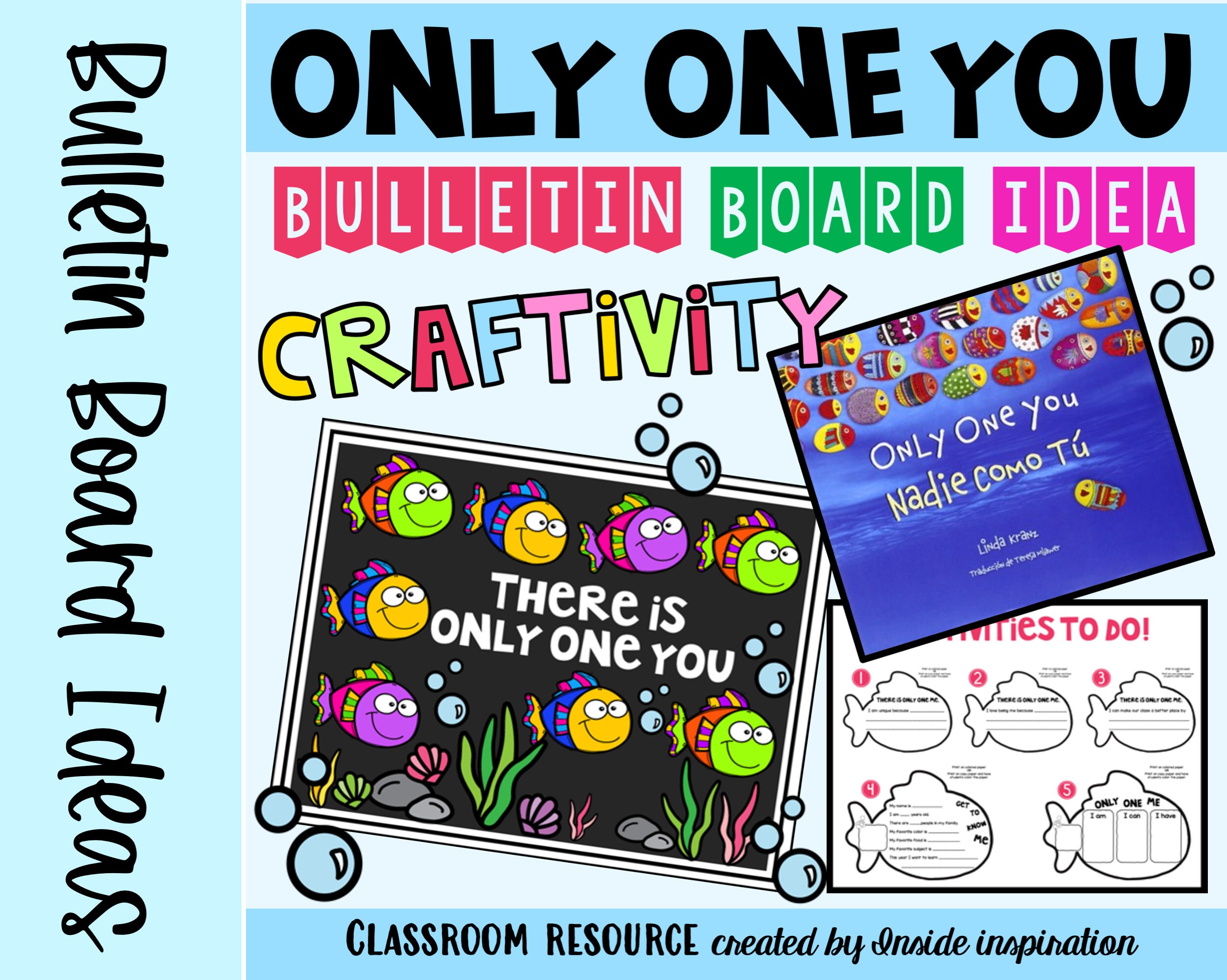Back to School Craftivity Bulletin Board Displayonly One You Book Craft ...