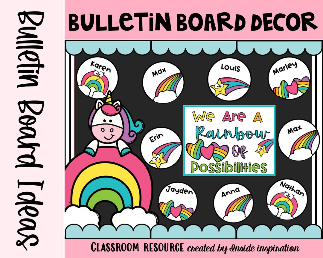 Back to School Bulletin Board Idea We Are A Rainbow of Possibilities ...