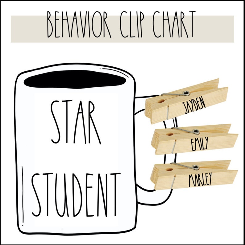 Rae Dunn Inspired Classroom Posters-calendar-behavior Clip Chart-class ...