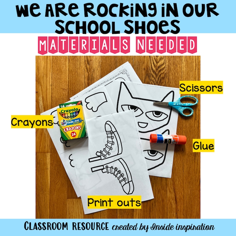 Pete the Cat: Rocking in My School Shoes Craftivity Craft Bulletin ...