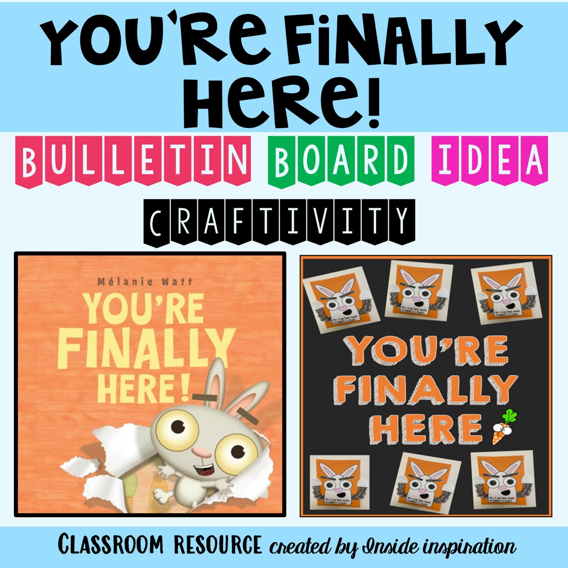 Back to School Craftivity Bulletin Board Display--you're Finally Here ...