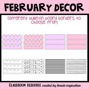 Candy Heart Themed Monthly Classroom Decor Bulletin Board Idea-february ...