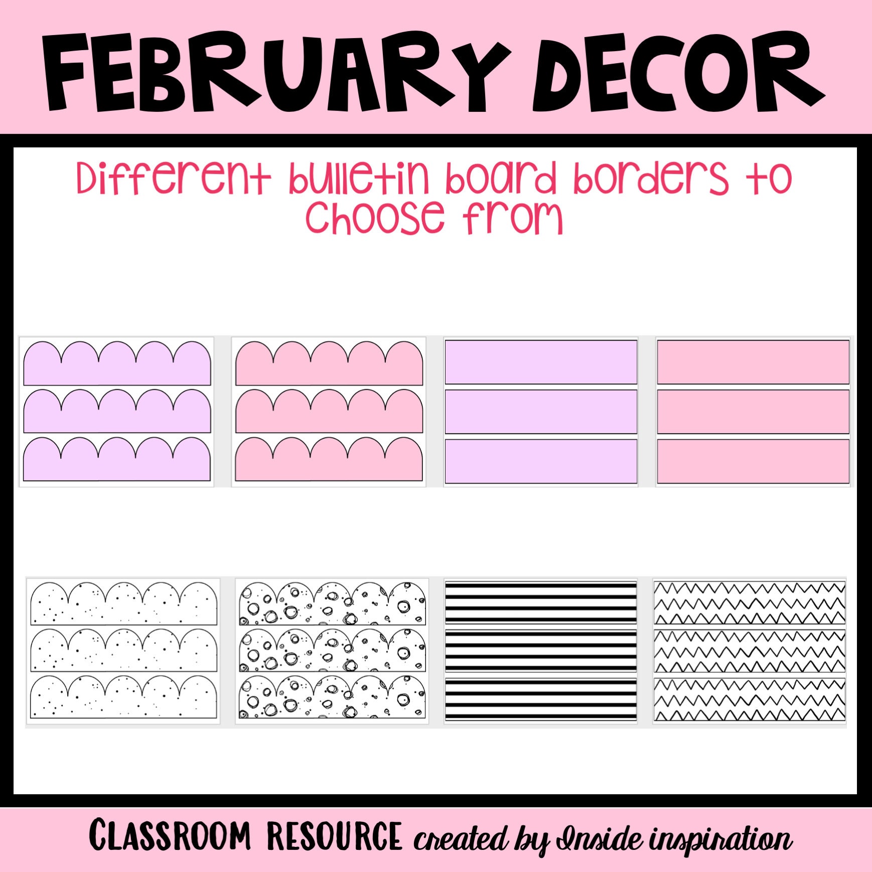 Candy Heart Themed Monthly Classroom Decor Bulletin Board Idea-february ...