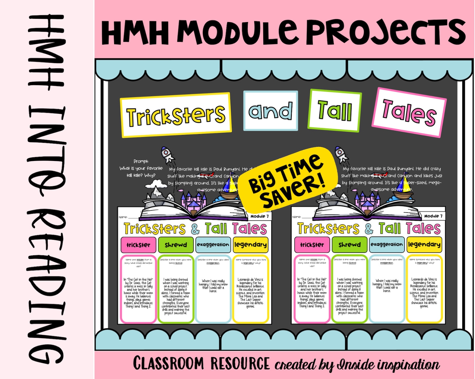 HMH Into Reading 4th Grade Module Projects Bulletin Board - Modules 1 ...