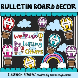 Back to School Hot Air Balloon Bulletin Board Idea and Door Decor - Etsy