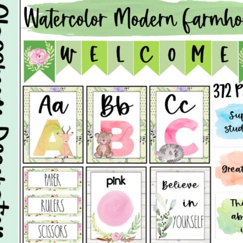Modern Farmhouse Classroom Decor Bundle Farmhouse Classroom - Etsy