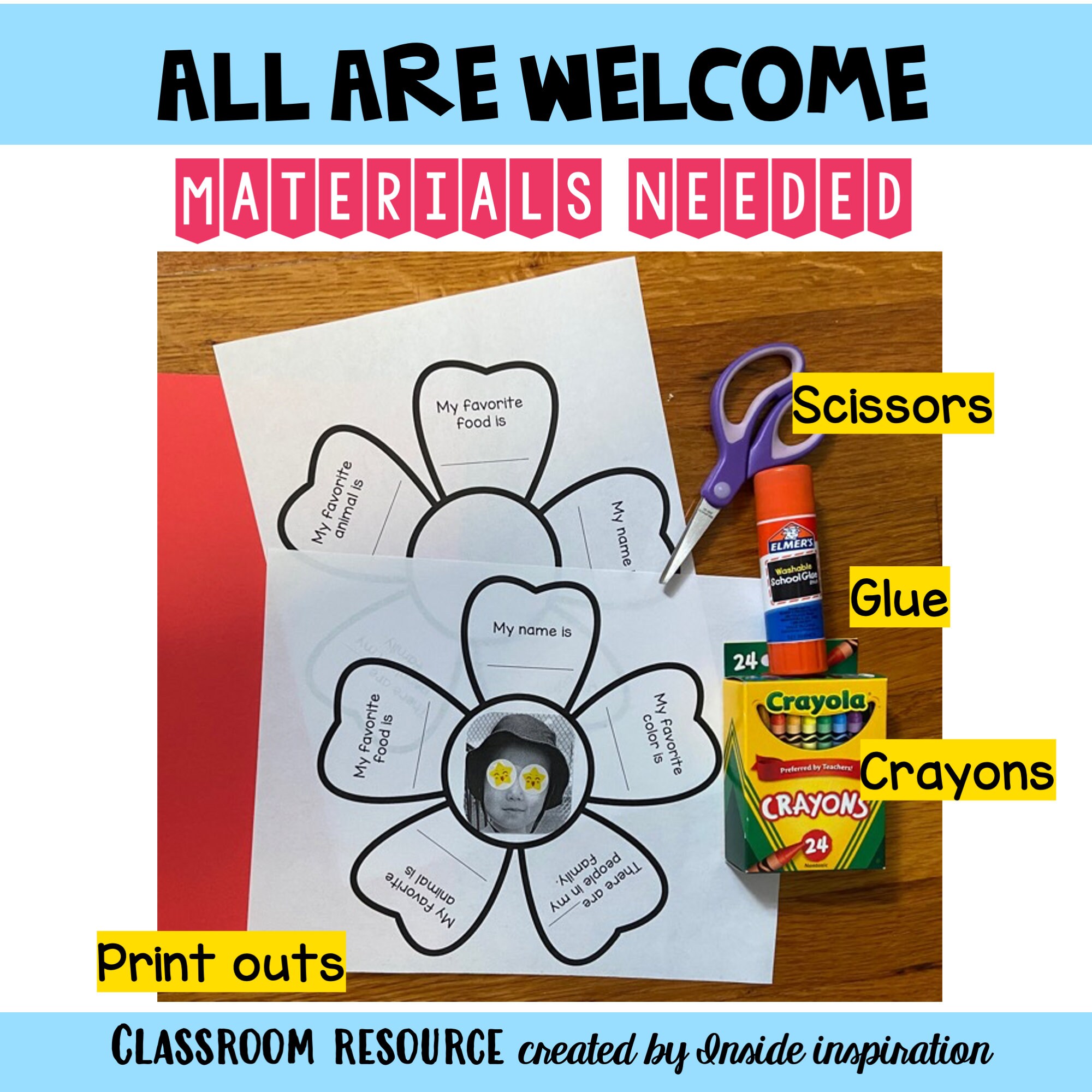 All Are Welcome Craft Back to School Bulletin Board Idea for K-2 - Etsy