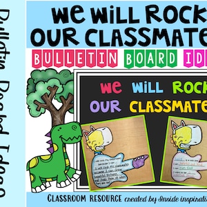 We Will Rock Our Classmates Craftivity Craft Bulletin Board Idea - Etsy