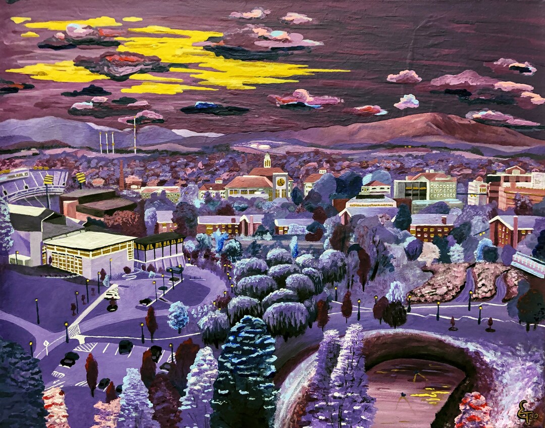 James Madison University Skyline Print - Etsy