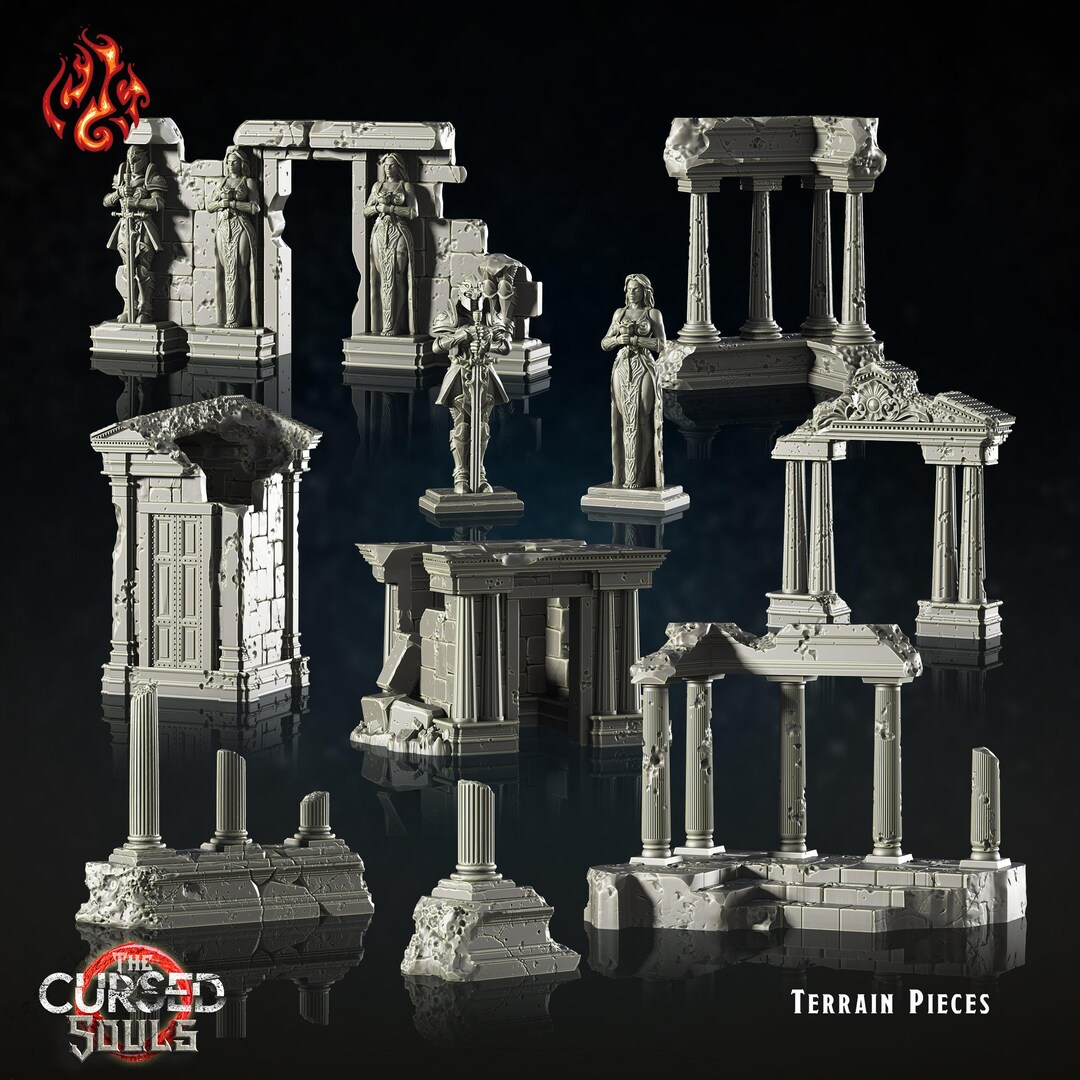Cursed Souls Terrain Set: Crippled God Foundry Cursed Souls Resin 3D ...