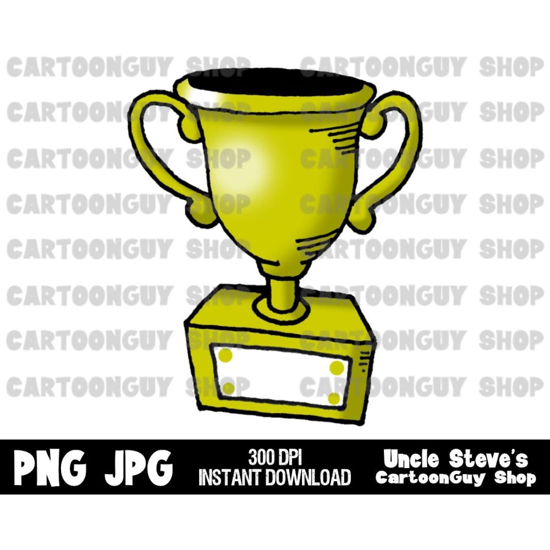 Trophy Clip Art - Cartoon Trophy - Award - PNG - JPG - Sublimation ...
