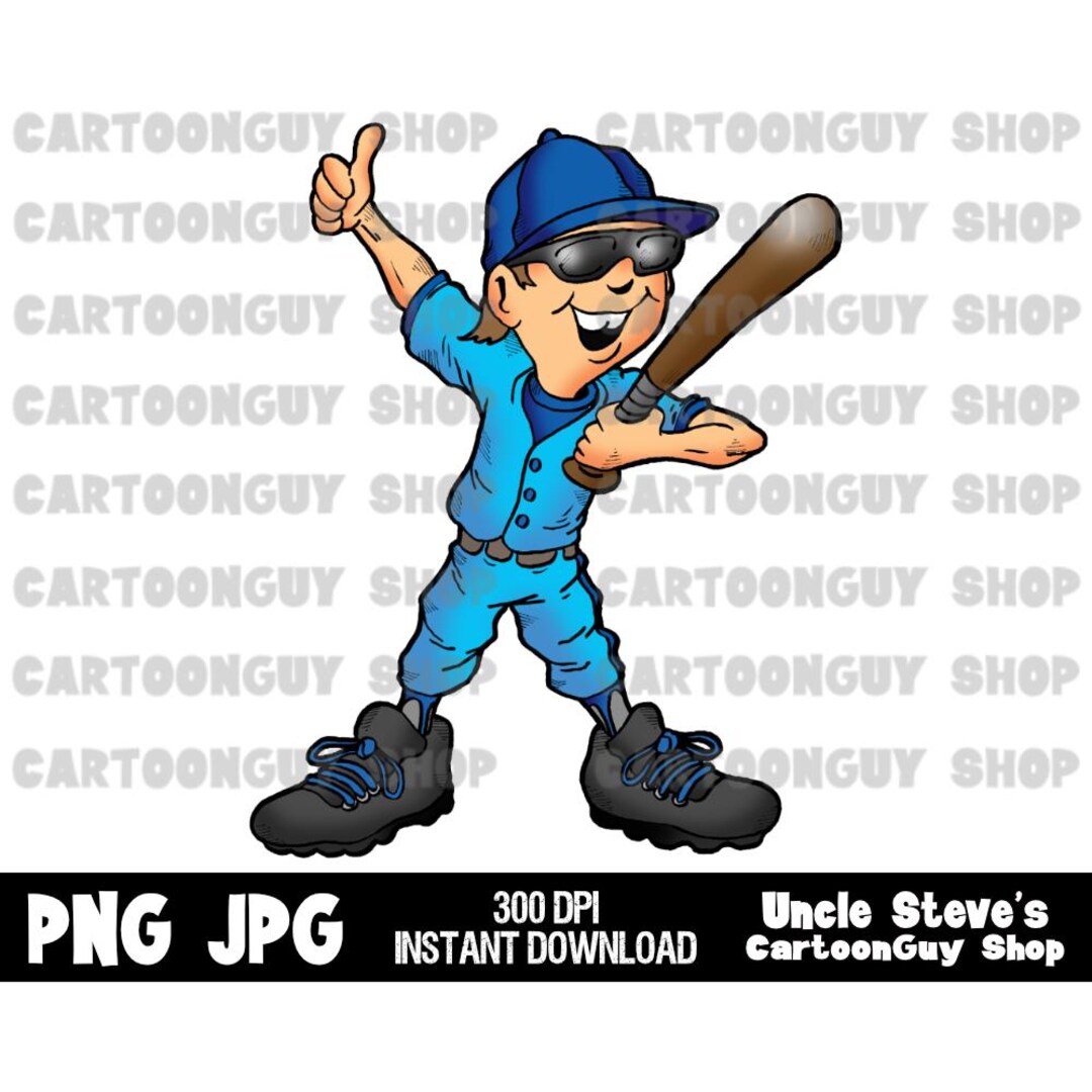 Baseball Clip Art - Baseball Player Giving a Thumbs up - PNG - JPG ...
