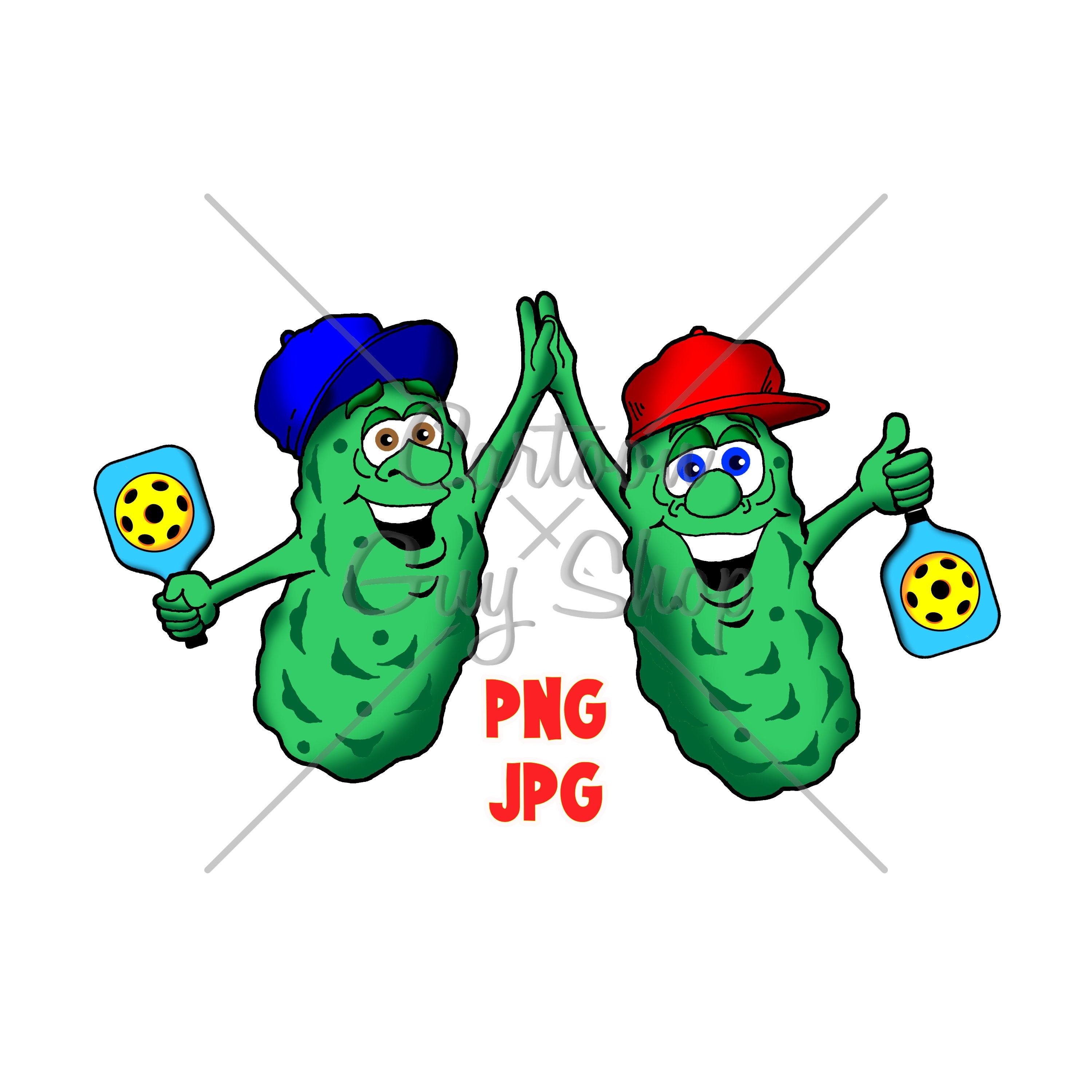 Buy Pickleball Clipart Pickleball Buddies PNG JPG Cartoon Online in ...