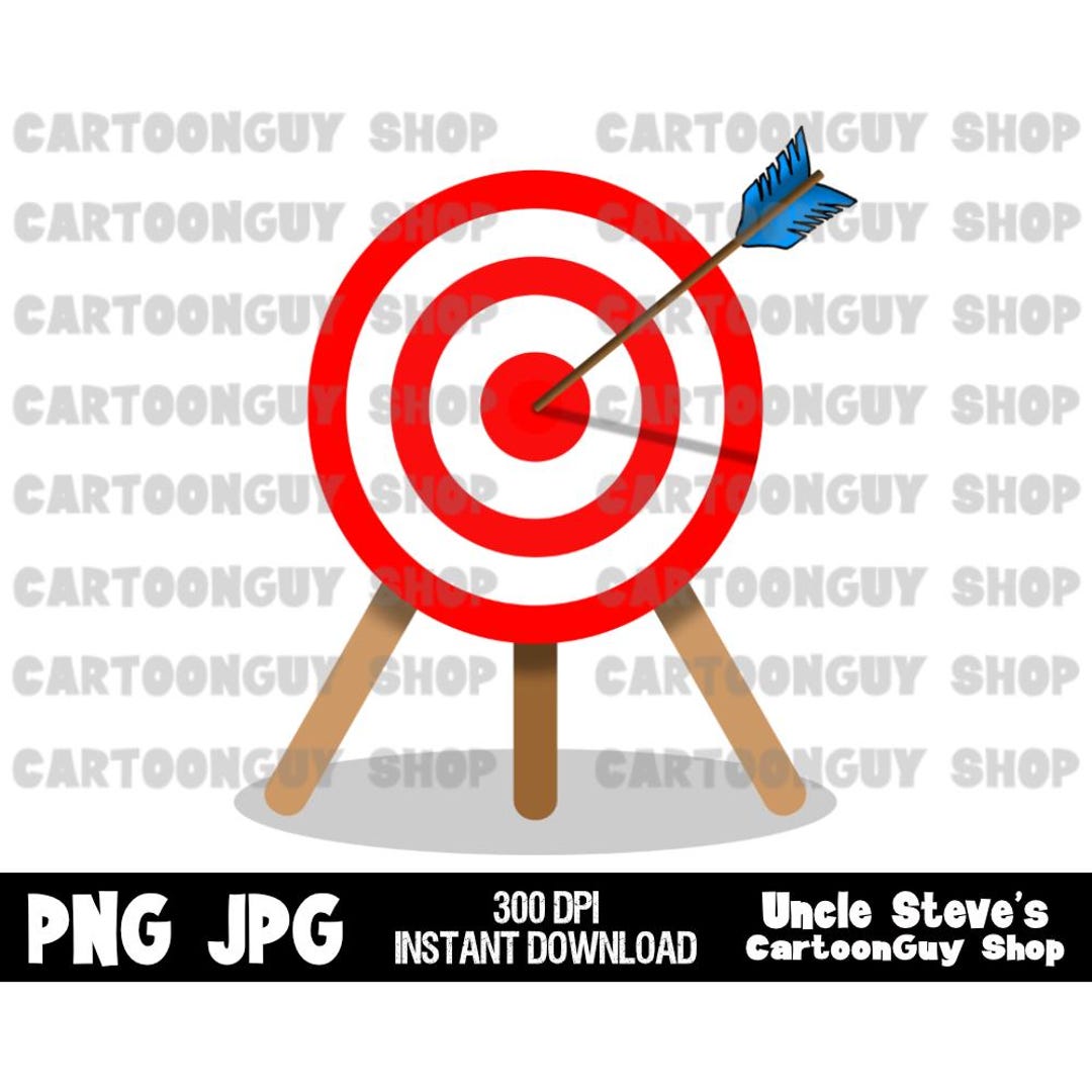 Archery Clip Art - Target - Bullseye - Arrow - PNG - JPG - Sublimation ...