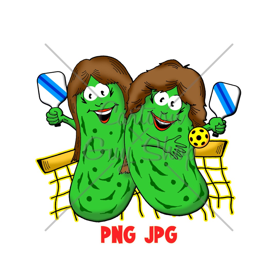 Pickleball Clipart Pickleball Girls PNG JPG Cartoon Image Icon Digital ...