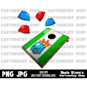 Cornhole Clip Art - Monster Bean Bag Toss - PNG - JPG - Sublimation ...