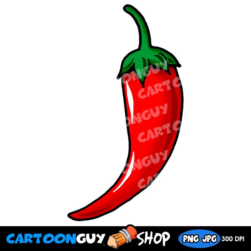 Cartoon Chili Pepper - Etsy