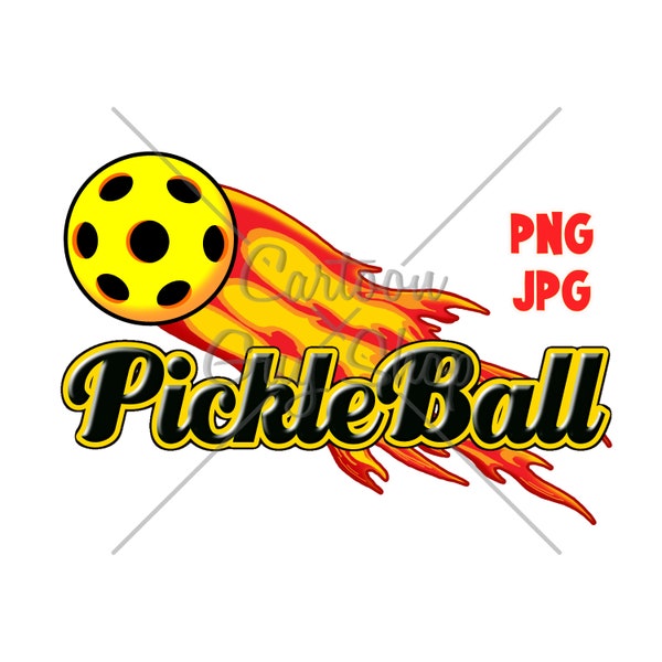 Pickleball on Fire Svg - Etsy