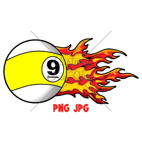 9 Ball Billiards Clip Art - Etsy
