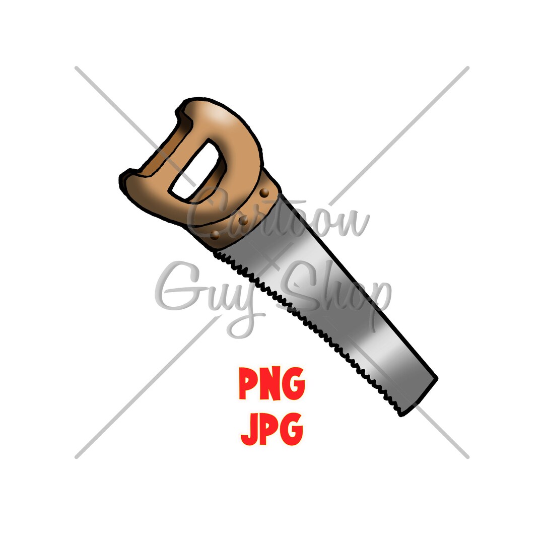 Tool Clipart Cartoon Saw PNG JPG Cartoon Image - Etsy UK