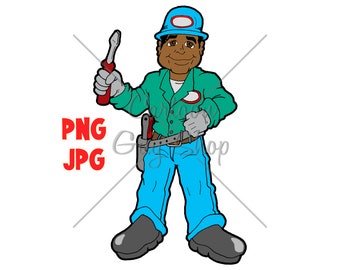 Handyman Cartoon - Etsy