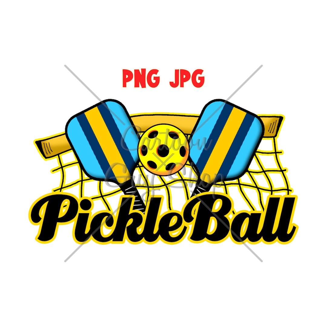Pickleball Clipart Pickleball Logo PNG JPG Cartoon Image Icon Digital ...