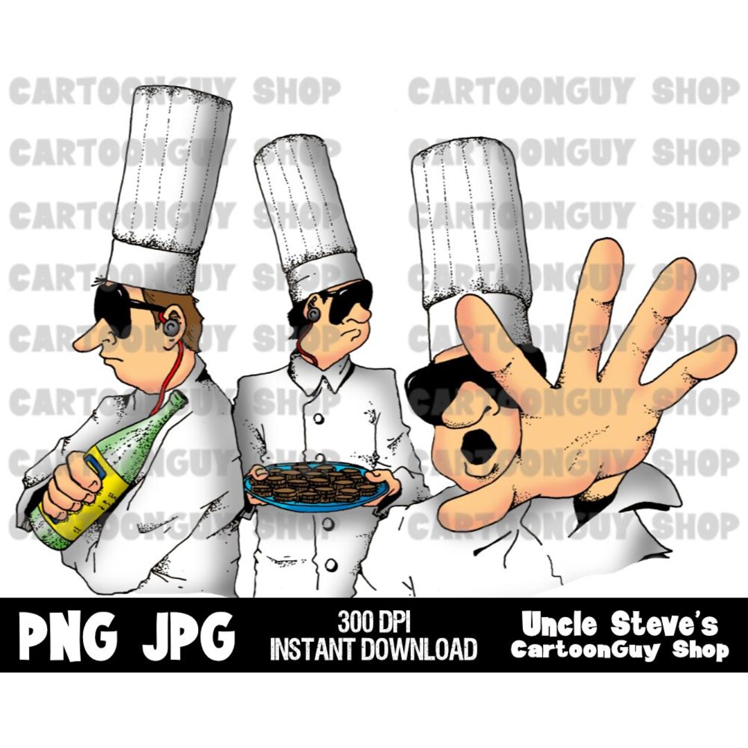 Cooking Clip Art - Three Chefs - Secret Recipe - PNG - JPG ...
