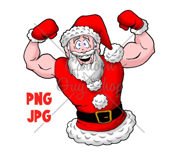 Muscular Santa Clipart