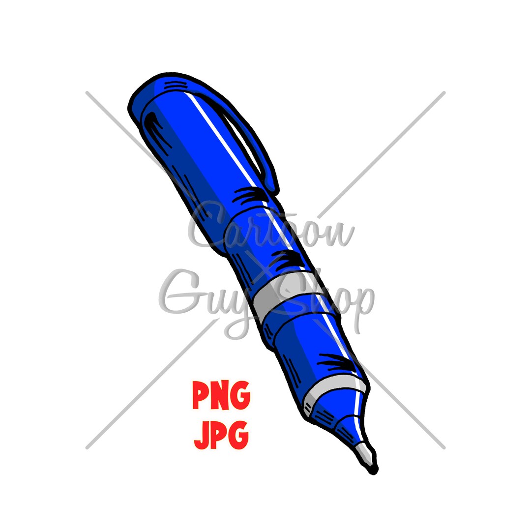 Pen Art PNG JPG Cartoon Pen Clipart Digital Download. - Etsy