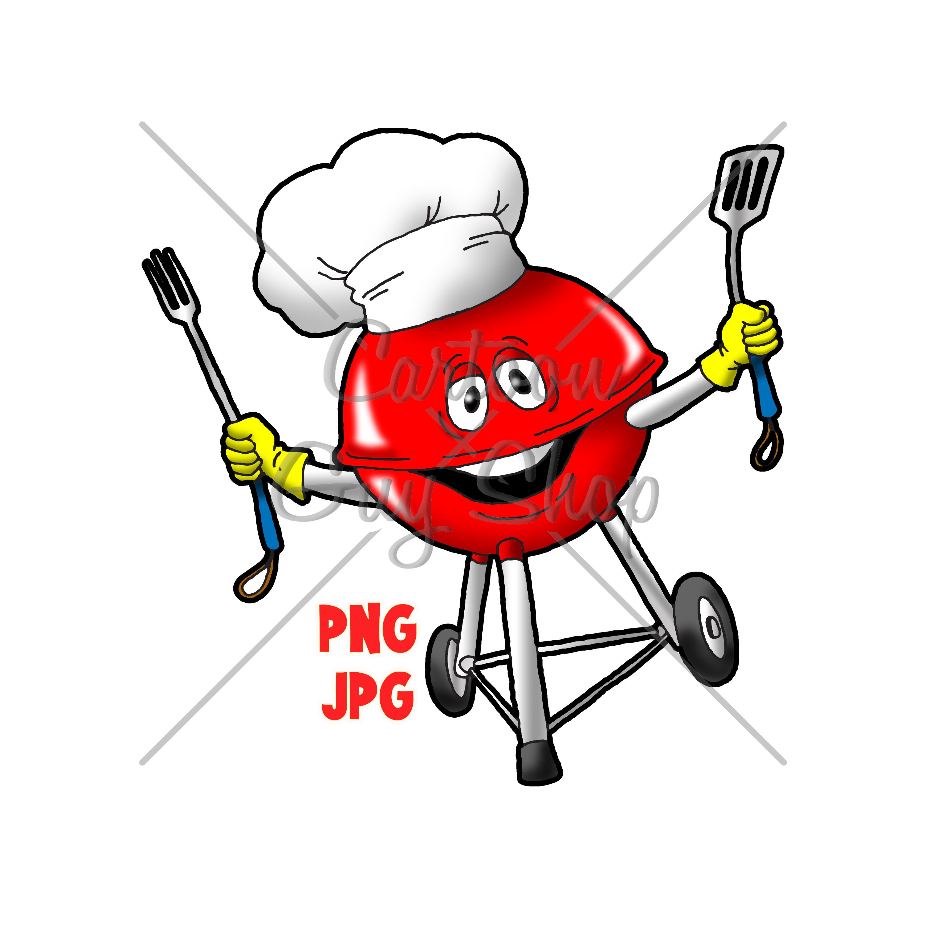 Clipart Of Cooking On The Grill