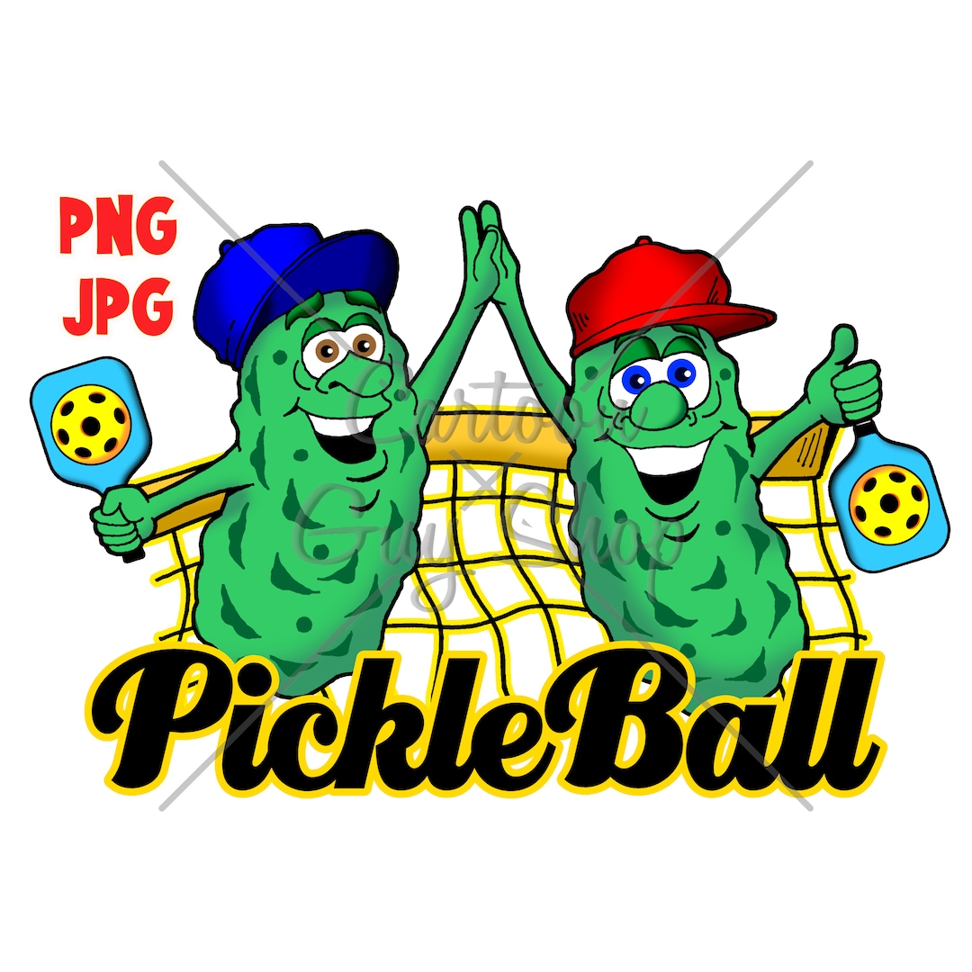 Pickleball Clipart Pickleball Players Logo PNG JPG Cartoon Image Icon ...