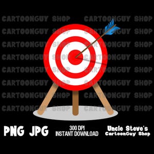 Archery Clip Art - Target - Bullseye - Arrow - PNG - JPG - Sublimation ...