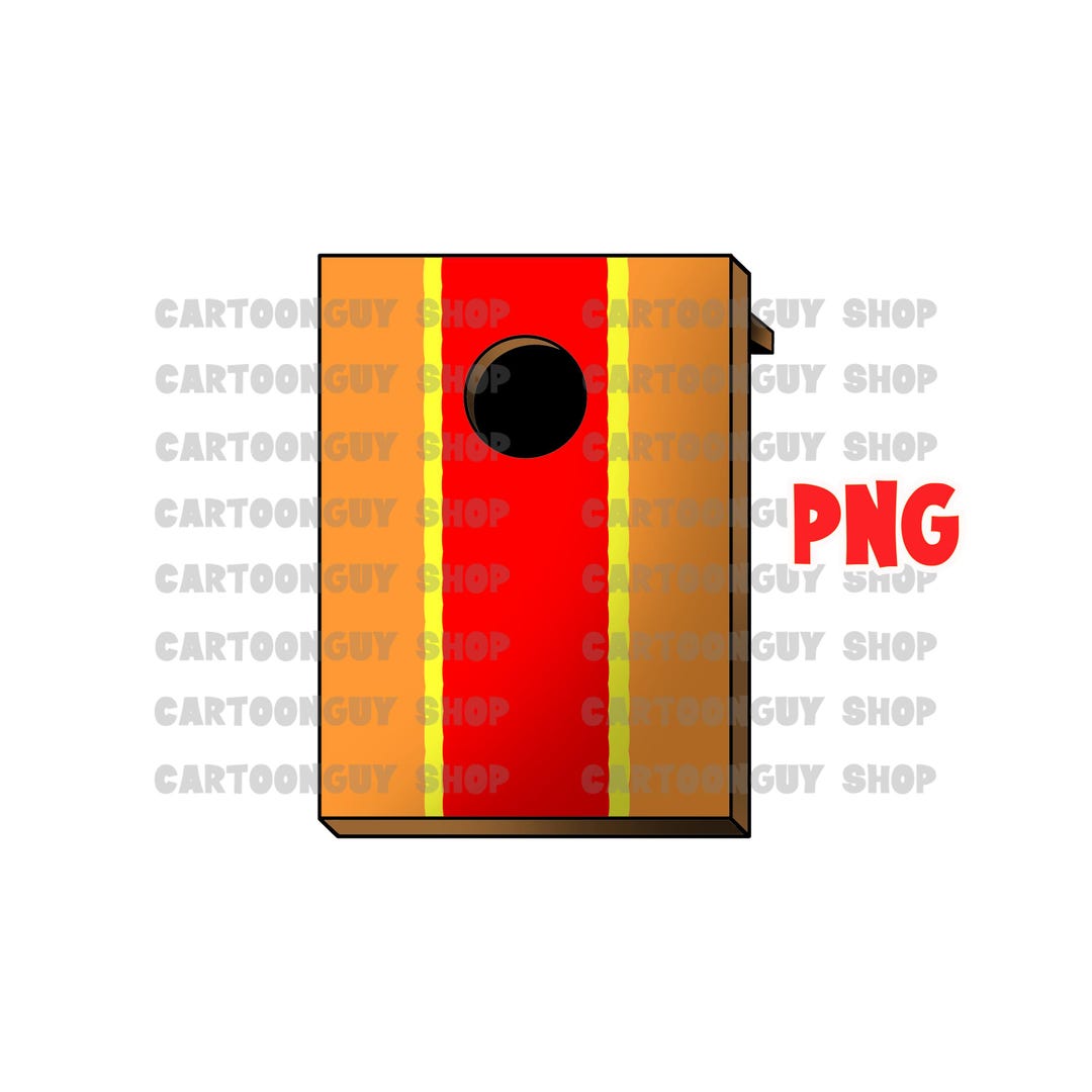 Cornhole Clip Art Cornhole Board With Red and Yellow Stripes PNG ...