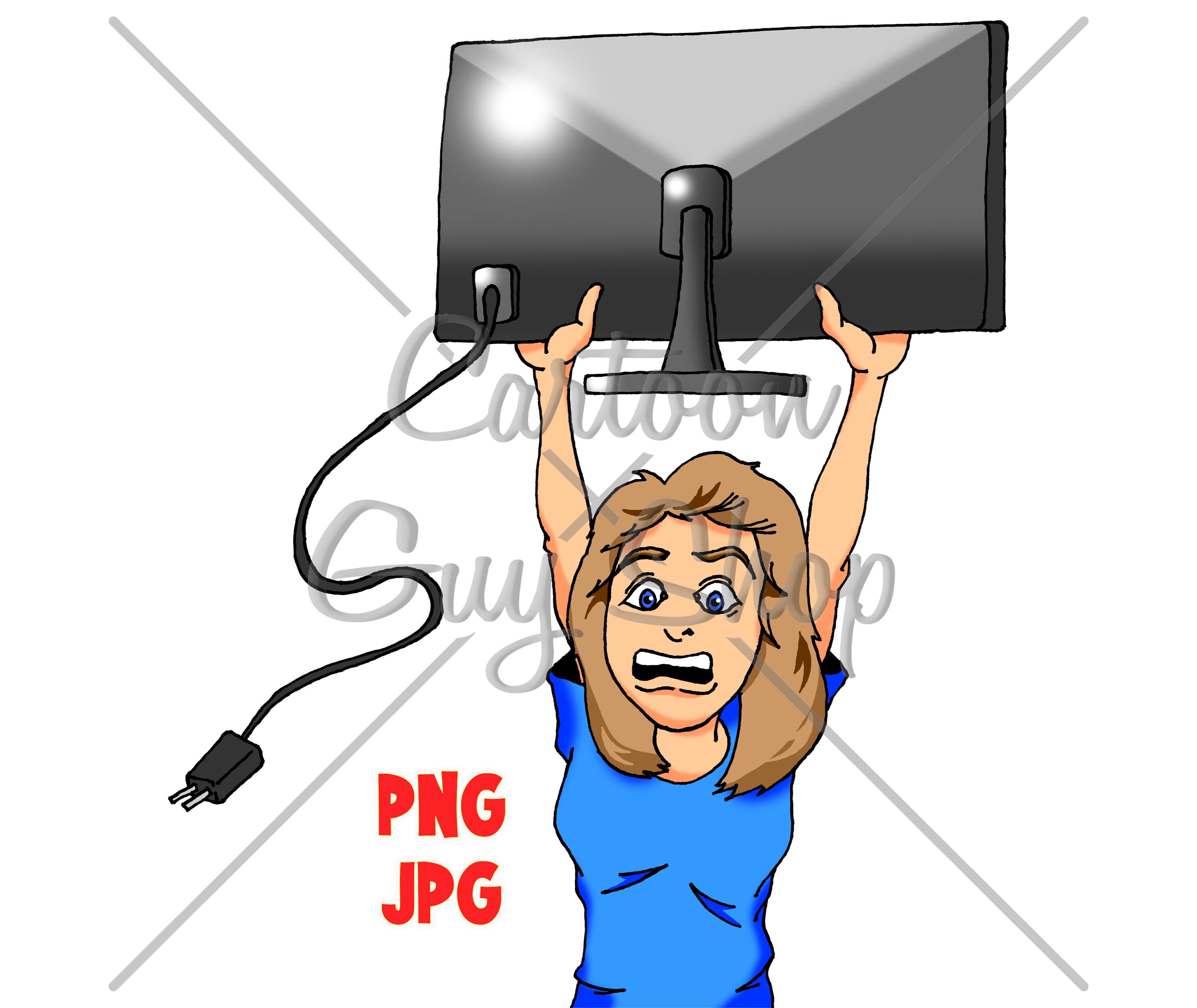 Frustrated Computer User Clipart