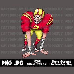 Football Clip Art - A Dazed Looking Football Player - PNG - JPG ...