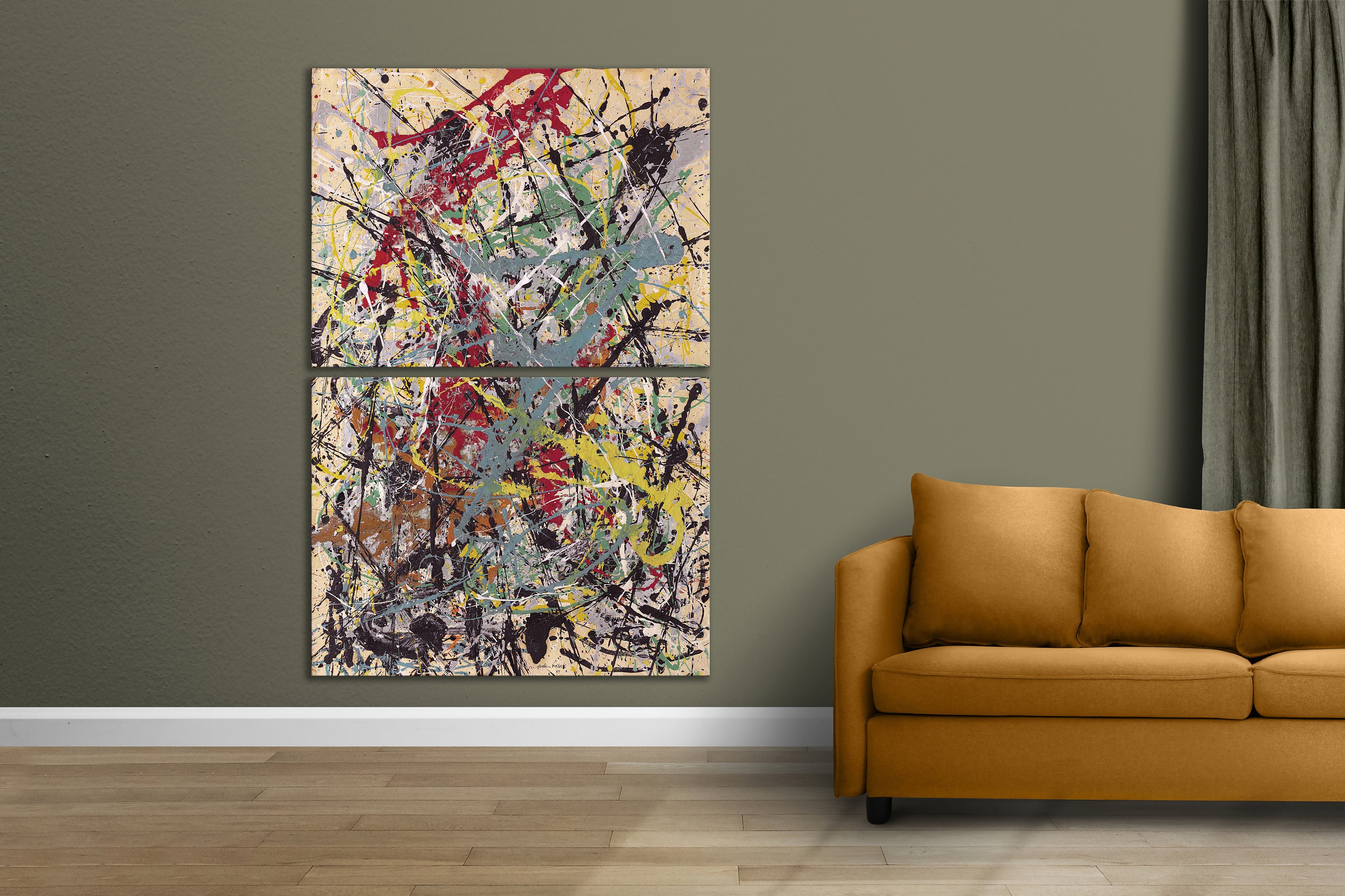 CANVAS ART PRINT Number 16 Abstract Painting Print Jackson - Etsy