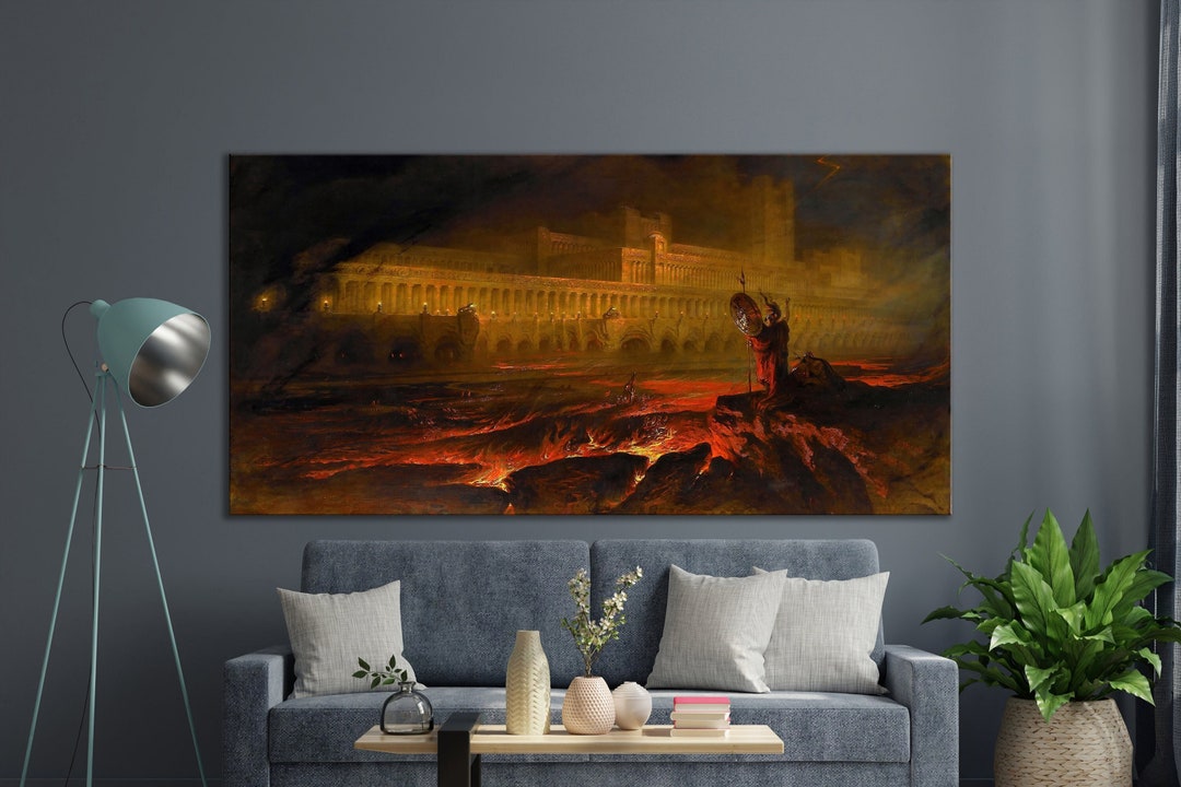 CANVAS ART PRINT Pandemonium Painting John Martin Art Print Gothic ...