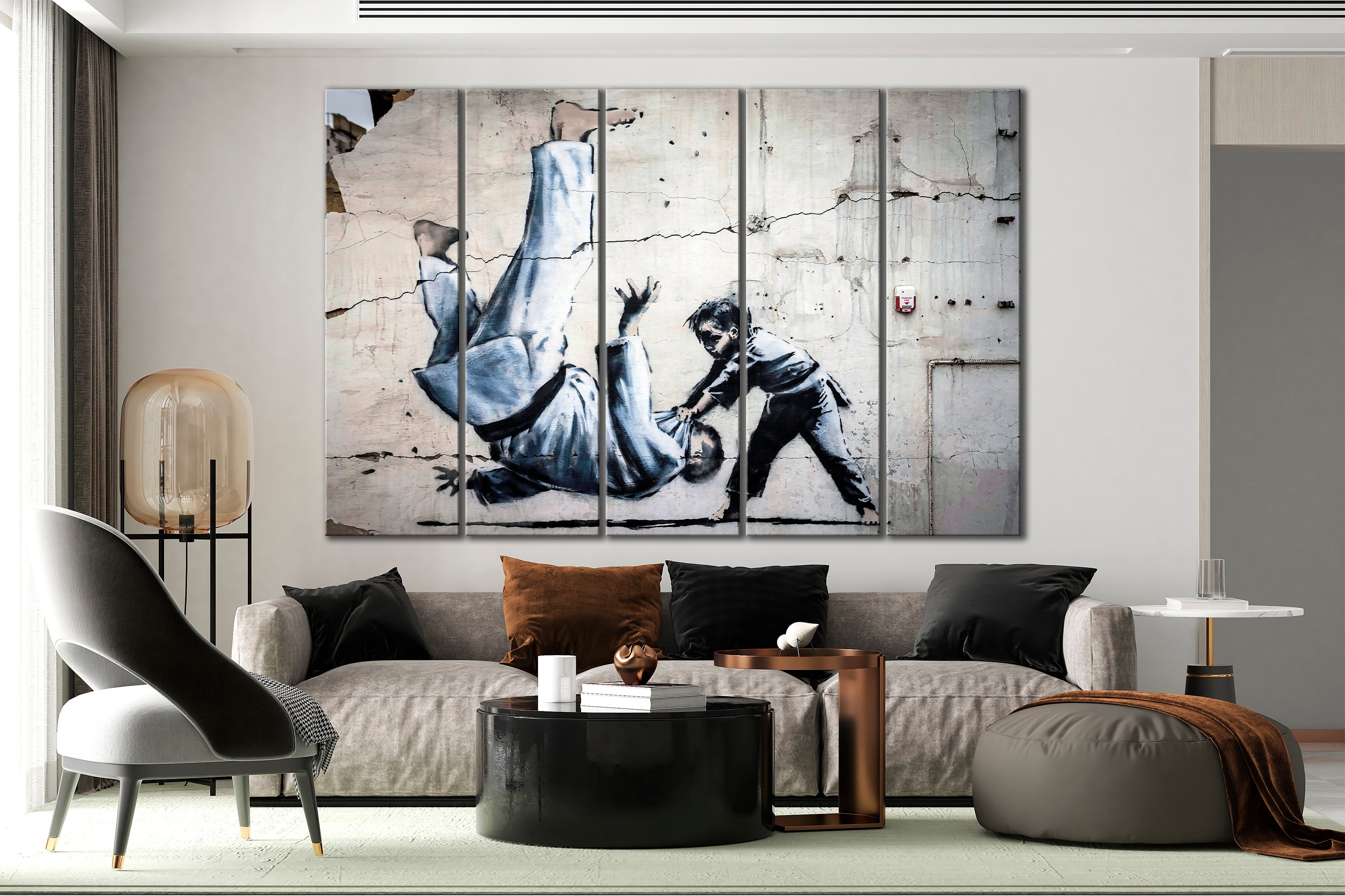 CANVAS ART PRINT Judo Boy Graffiti Print Banksy Art in Ukraine - Etsy