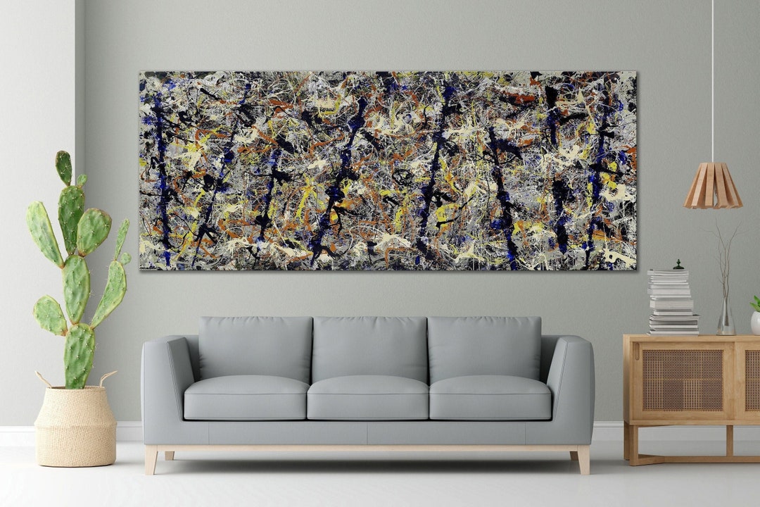 CANVAS ART PRINT Blue Pole Abstract Art Jackson Pollock Canvas - Etsy