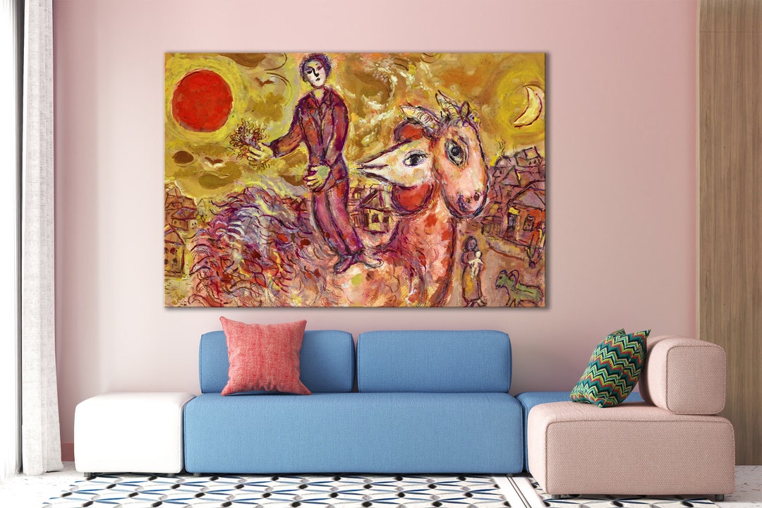CANVAS ART PRINT Coucher De Soleil Canvas Art Marc Chagall Canvas Print ...