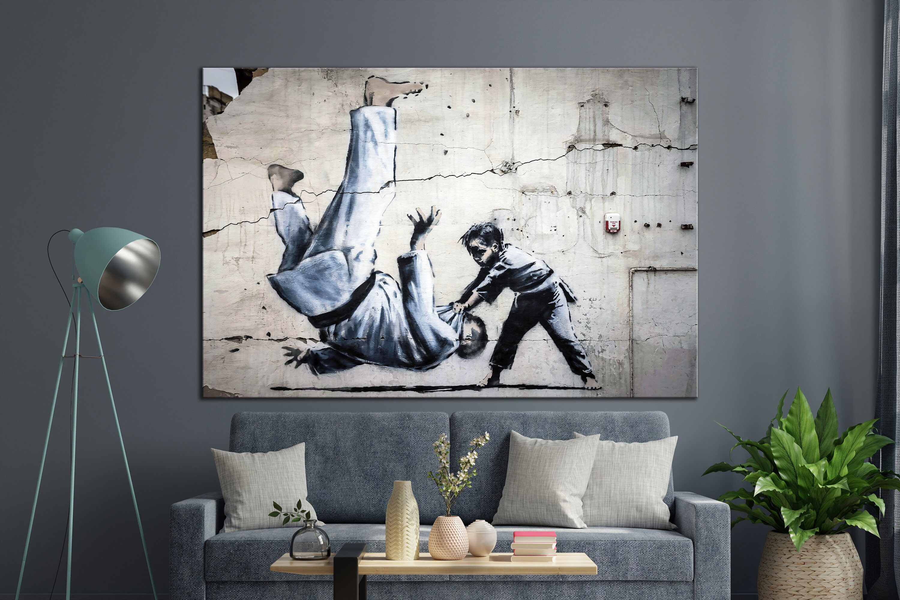CANVAS ART PRINT Judo Boy Graffiti Print Banksy Art in Ukraine - Etsy