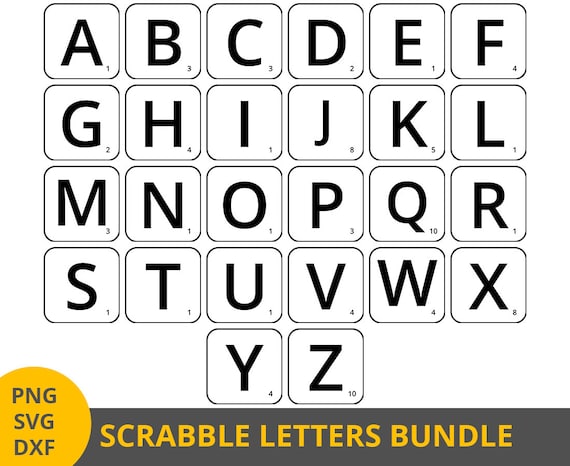 Scrabble Letters with Border Scrabble Alphabet Clipart Scrabble Tile ...